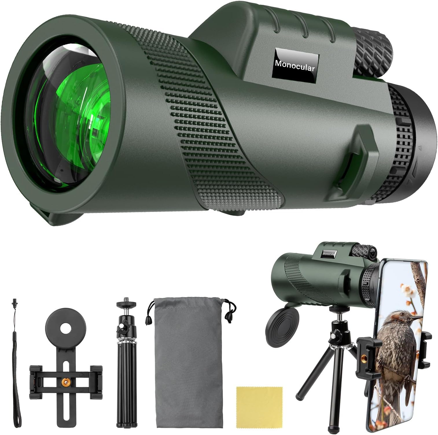 Amazon.com : 80x100 Monocular Telescope for Smartphone, Monoculars for ...