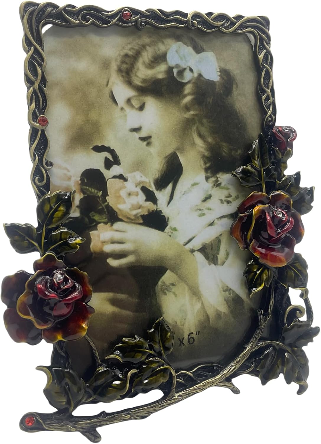 Amazon.com - lunfawn Metal Rose Picture Frame,Vintage Retro Hand ...
