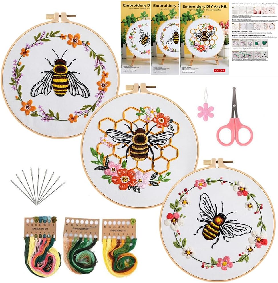 Amazon.com: Konrisa Embroidery Kits for Adults Beginner, European Style ...
