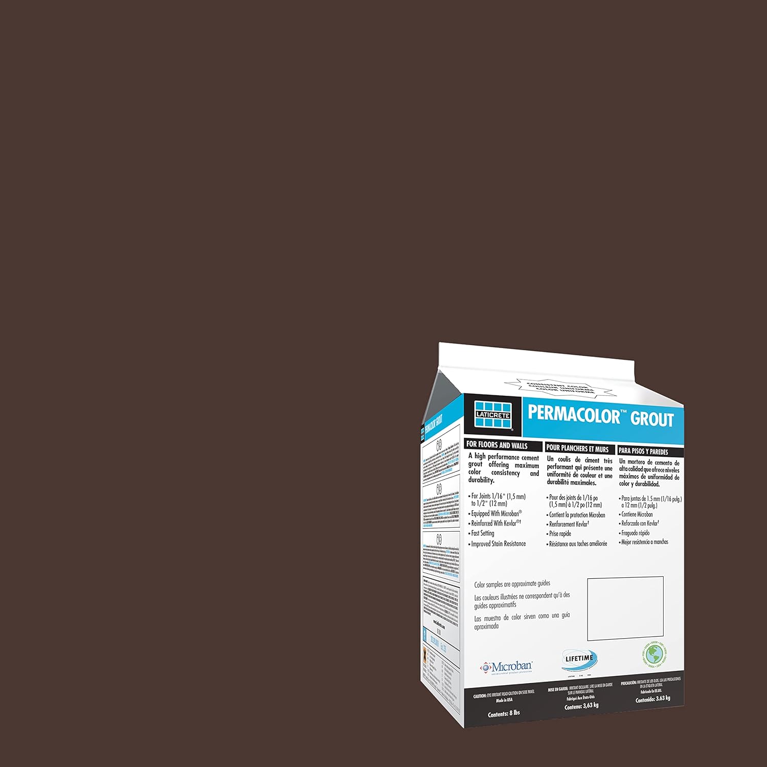LATICRETE PERMACOLOR GROUT ESPRESSO 8LB, Tile Grout - Amazon Canada