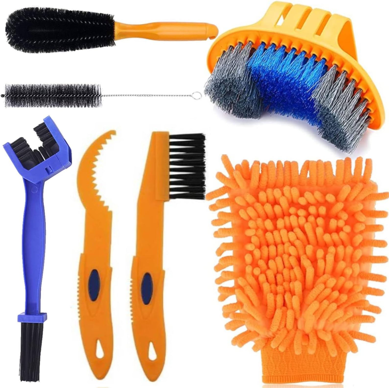 Amazon.com: Qihengzhijia 7PCS Bike Cleaning Brush Tool Kit - Bicycle ...