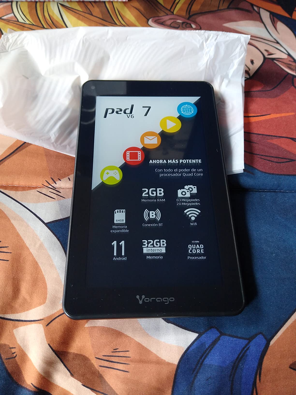 Vorago Tablet PAD-7-V6-BK 7 Pulgadas Android 11 Quadcore, 2GB Ram, 32GB ...