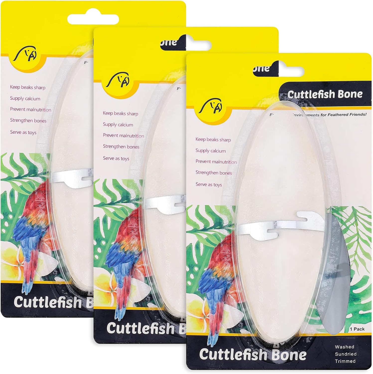 Fuyamp 3PCS os de seiche pour Oiseaux Jouets à mâcher avec Support en ...