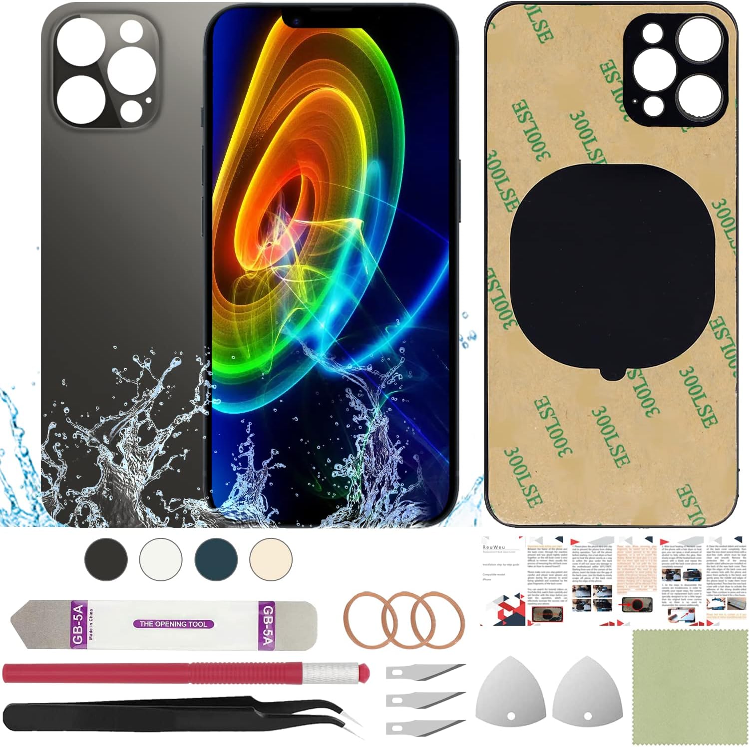 Amazon.com: ReuWeu Back Screen Glass Cover Replacement Compatible with ...