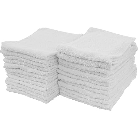 Amazon.com: Arkwright White Terry Bar Mop Towels (14 x 17 in.), Cotton ...