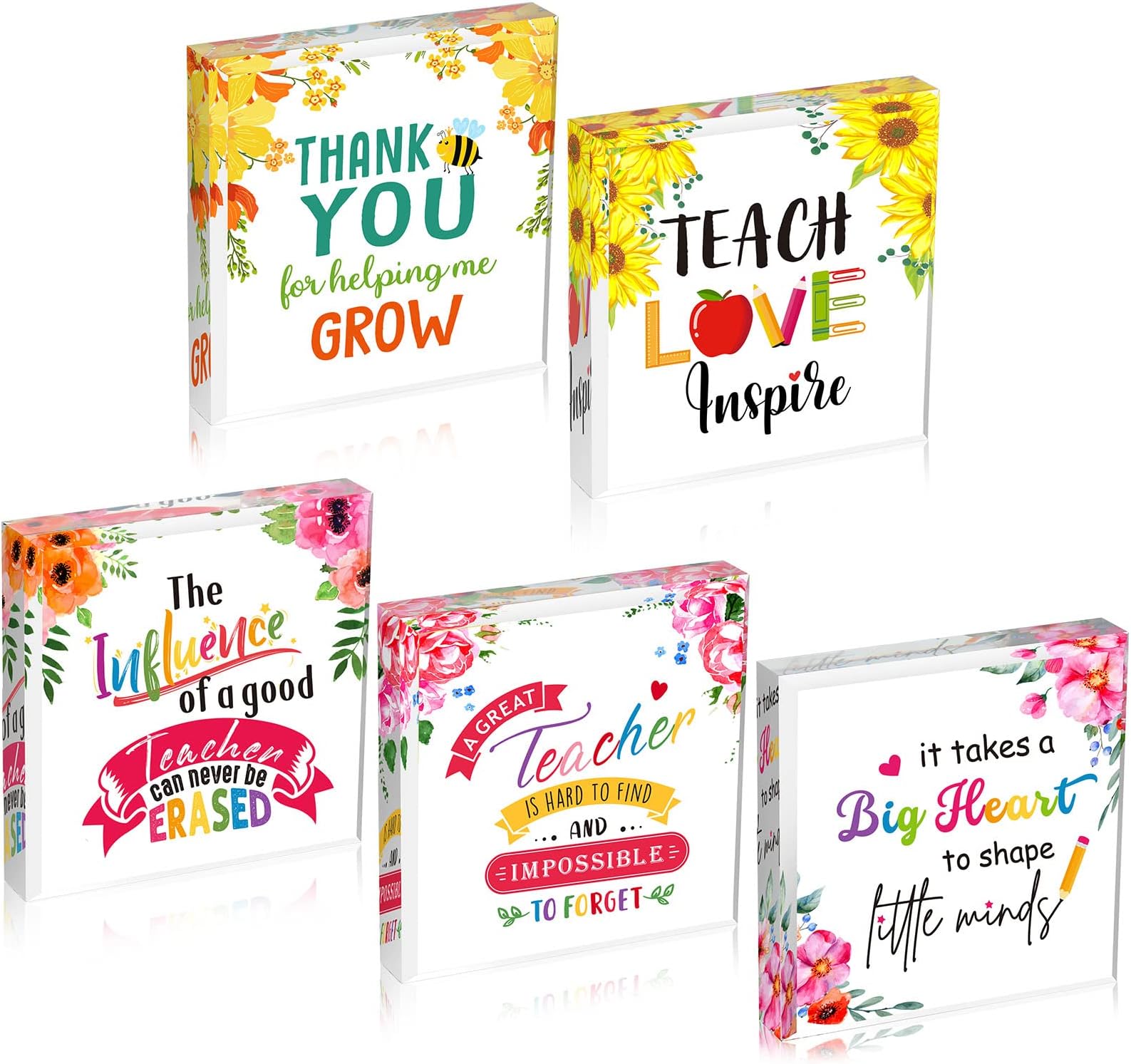 Amazon.com: 5 Pcs Christmas Teacher Appreciation Gifts Thank You ...