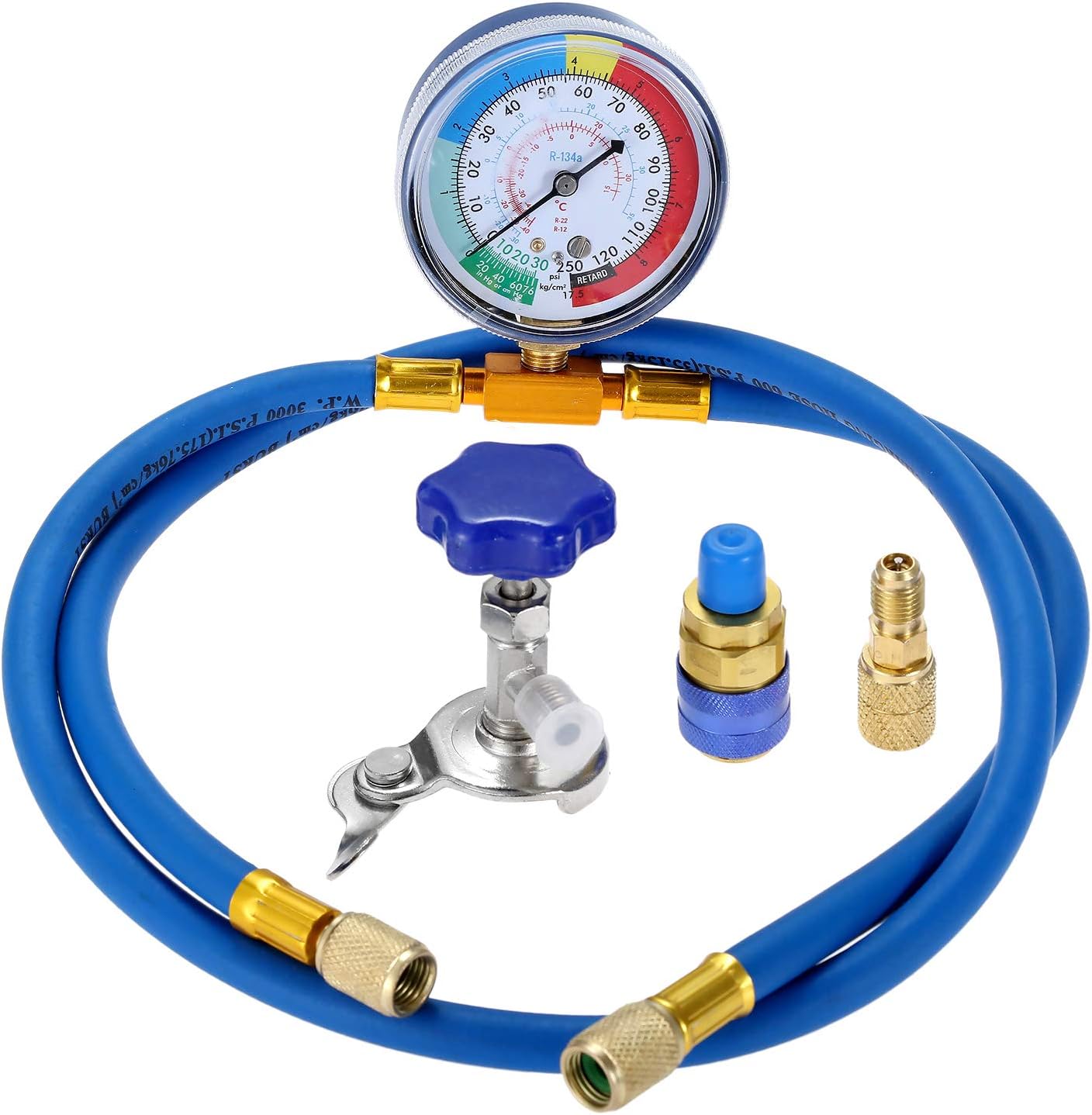 Amazon.com: R134A Car AC Refrigerant Charge Hose Kit Recharge Hose with ...