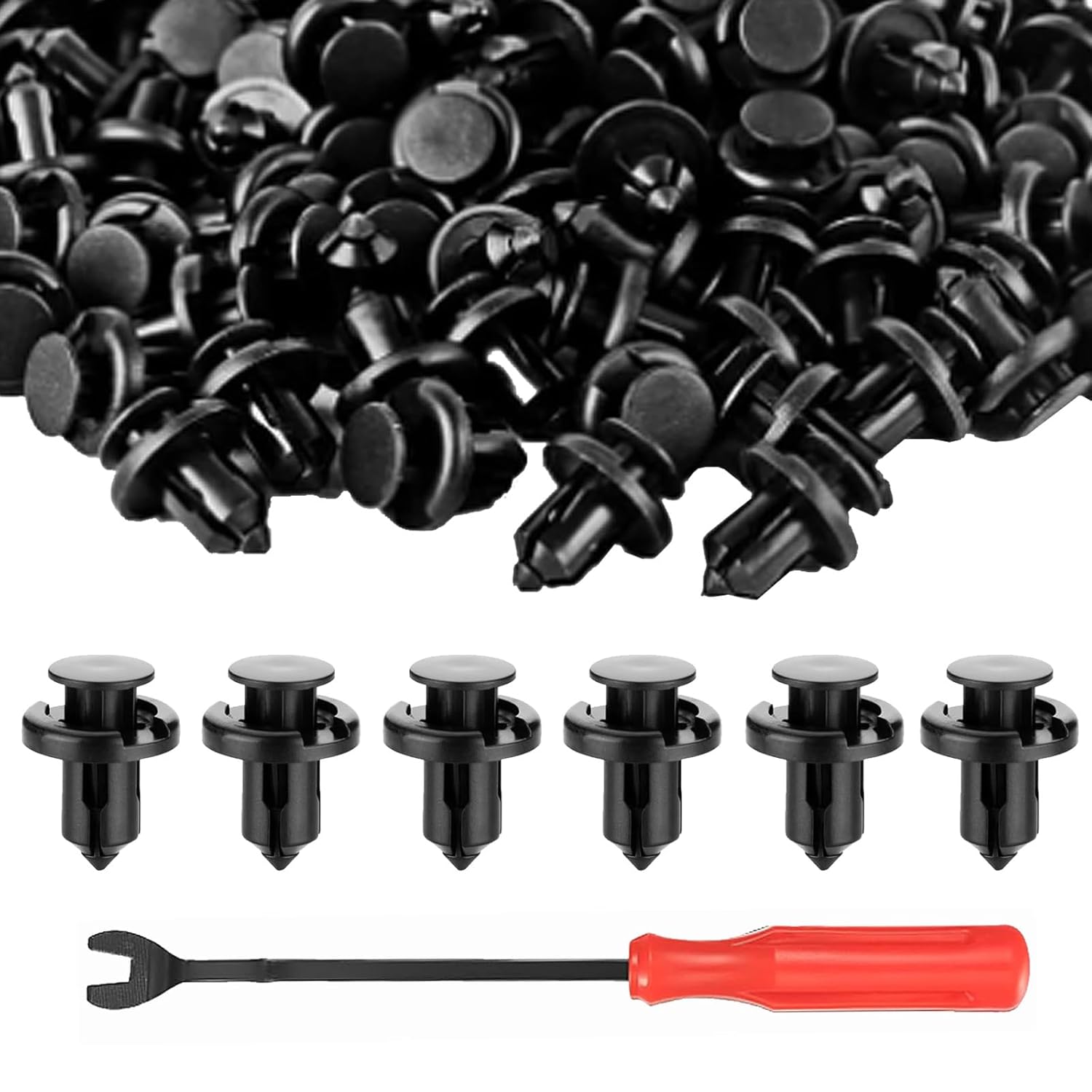Amazon.com: hrsyyl 100pcs Nylon Bumper Fastener Rivet Clips 10mm ...