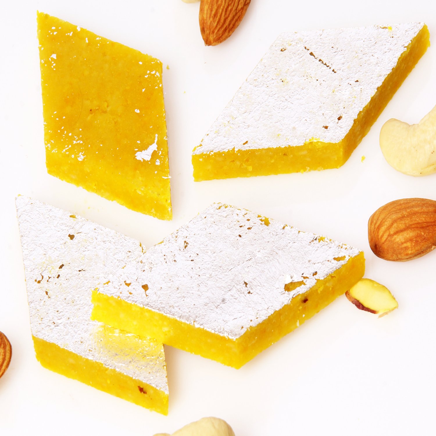 Amazon.com : Ghasitaram Gifts Pure KESARI KAJU KATLI (400 GMS ...