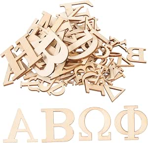 Amazon.com: Hohopeti Greek Decorations 72pcs Wood Greek Letters Cutouts ...