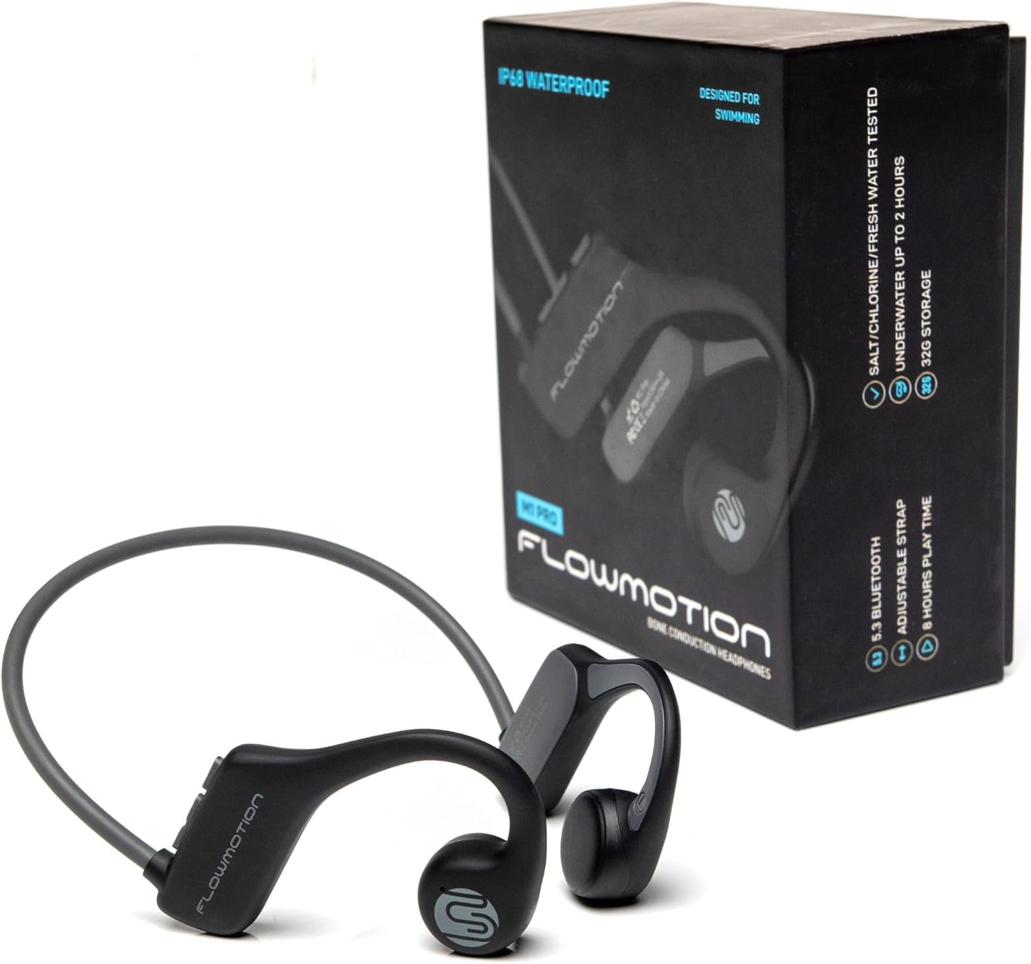 FlowMotion M1 Pro Waterproof Swimming Headphones with Bluetooth for ...