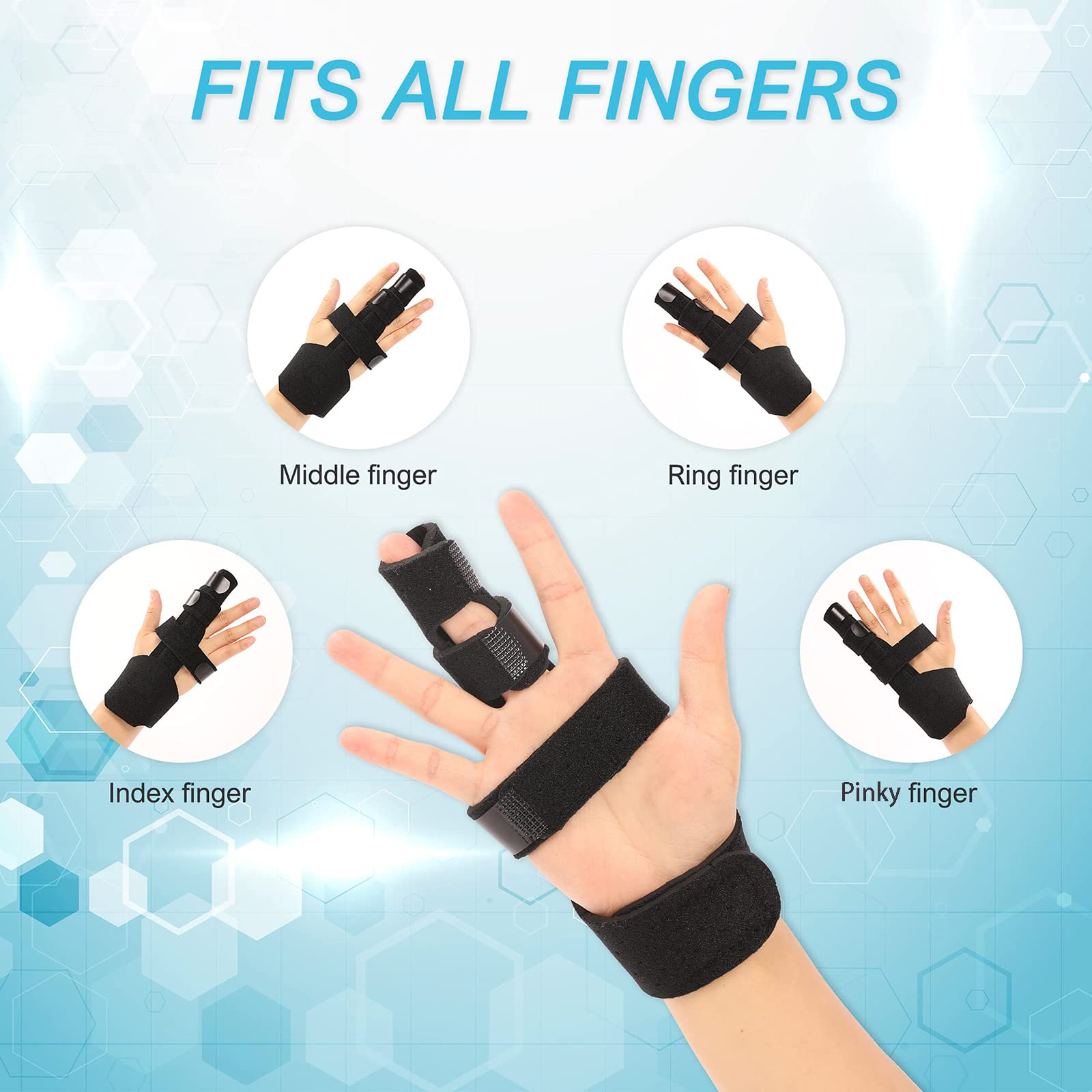 Snapklik.com : Full Trigger Finger Splint, Reversible Middle Finger ...