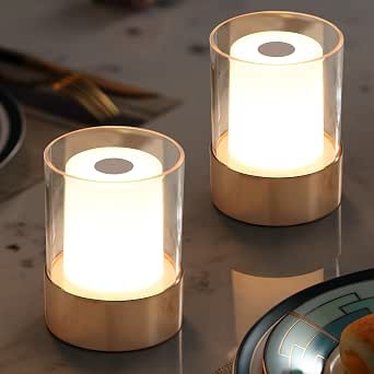 NEWSEE 4" Mini Dining Table Light 2 Pack for Buffet Restaurant, Outdoor ...