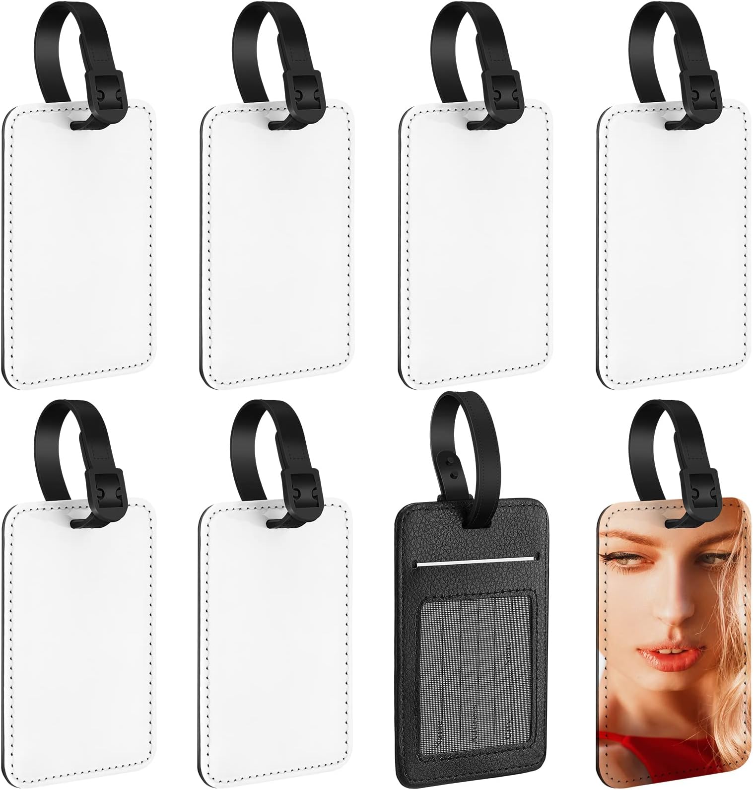 Amazon.com: Generic Sublimation Luggage Tags DIY Blanks 4 Pack ...