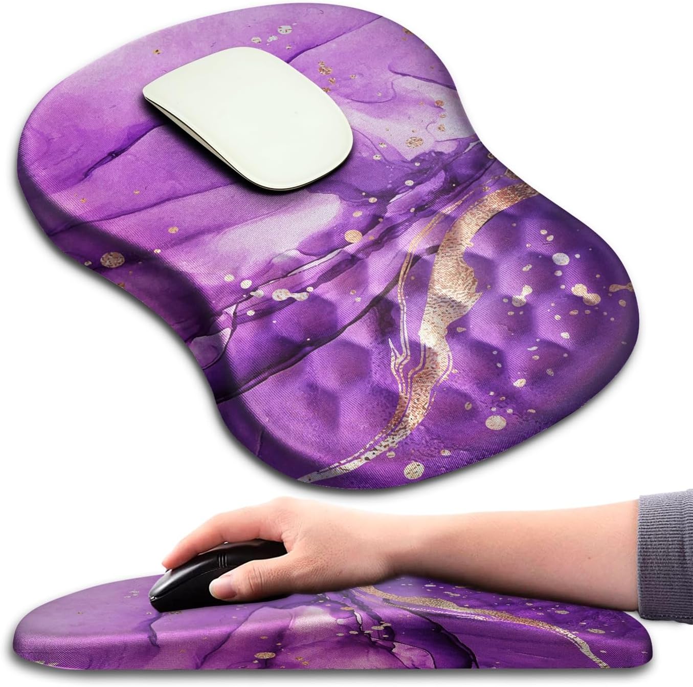 Amazon.com: KUOSGM Ergonomic Mouse Pad Wrist Support with Massage Dot ...