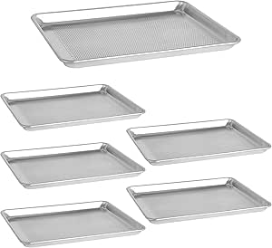 Amazon.com: BIEAMA 6 Pack Half Size 18" x 13" Aluminum Baking Sheet Pan ...