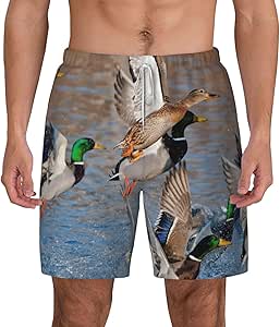 Amazon.com: Mens Swim Trunks with Compression Liner Bathing Suits ...