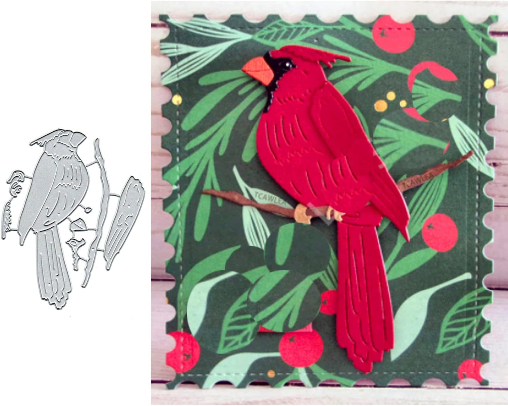 Amazon.com: Cardinal Bird Metal Cutting Dies Scrapbooking Card Making ...