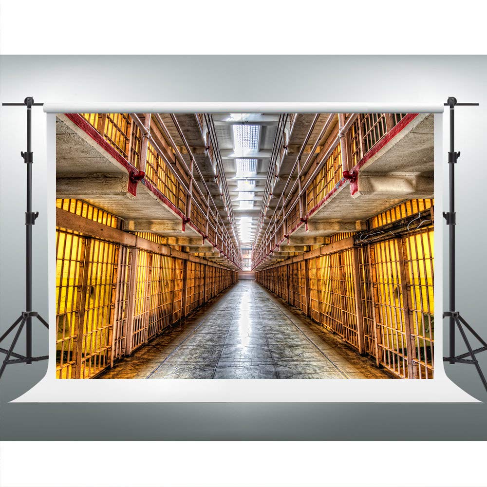 Buy Prison Bars Mug Backdrop Station Jail Background 7x5ft Party Photo ...