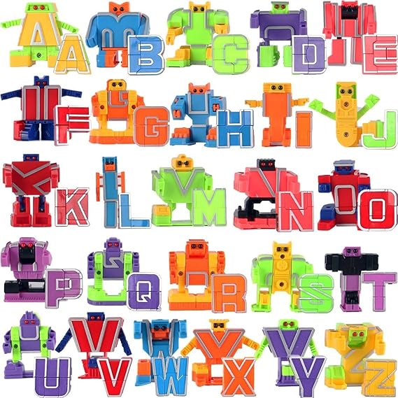 Amazon.com: Liberty Imports Alphabet Transforming ABC Letters Robots ...