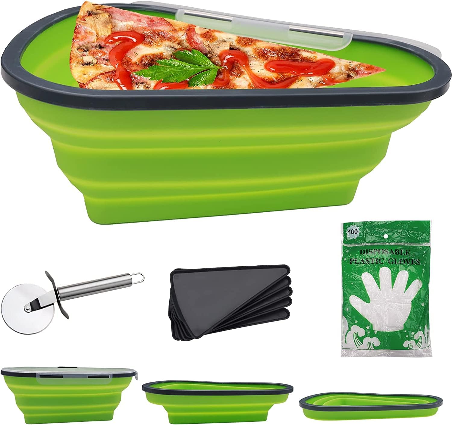 Tipoko - Reusable Pizza pack with 5 Microwavable Serving Trays - 1 ...
