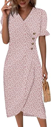 Generic Summer Dresses V Neck Sundresses Women 2024 Trendy Casual ...