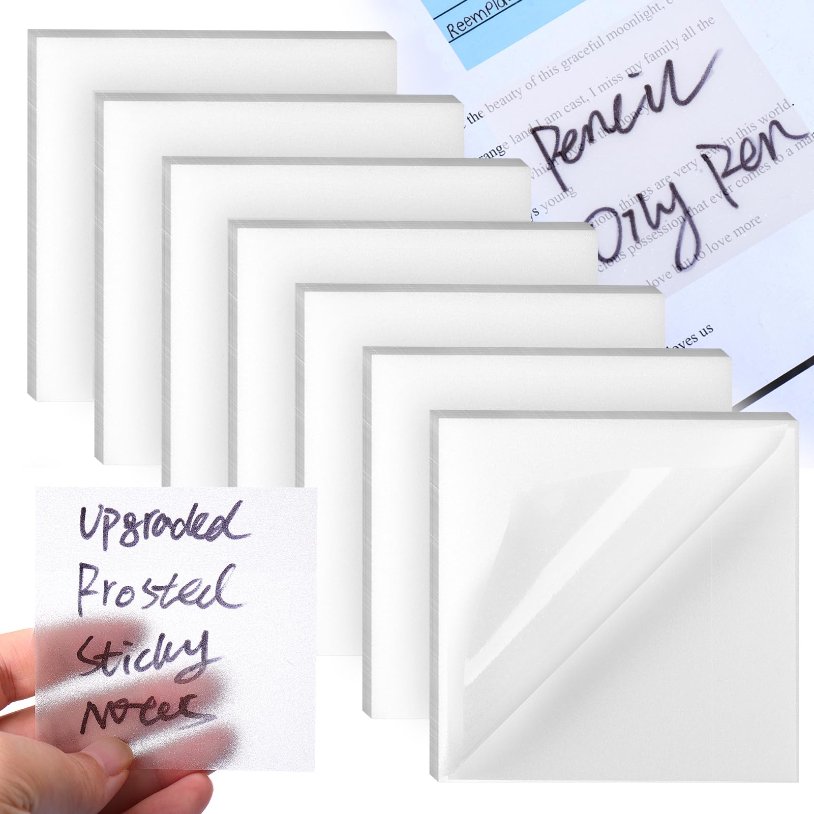 Snapklik.com : BABORUI Clear Sticky Notes 3x3 Inch - 350 Sheets ...