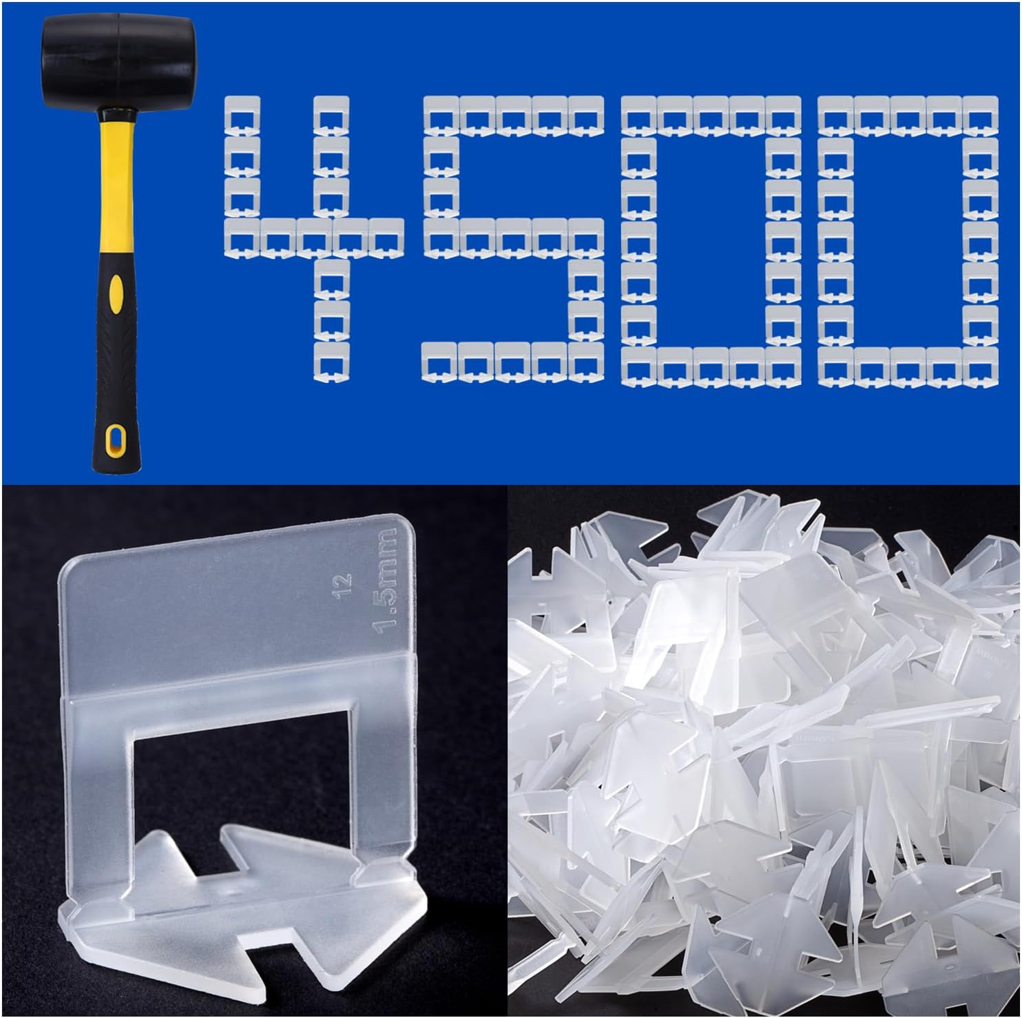 Tile Leveling System Clips Tiles Leveler Spacers Tile Clips 1/16 inch ...