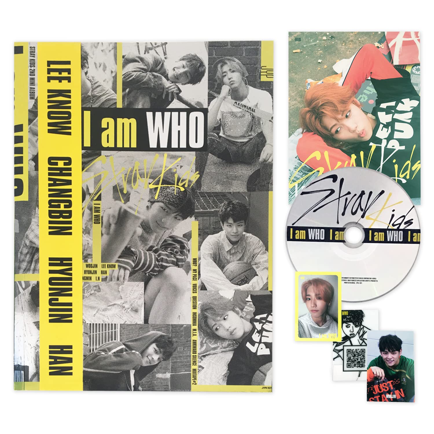 STRAY KIDS - 2nd Mini Album Photobook + CD-R + Self-Portrait QR ...