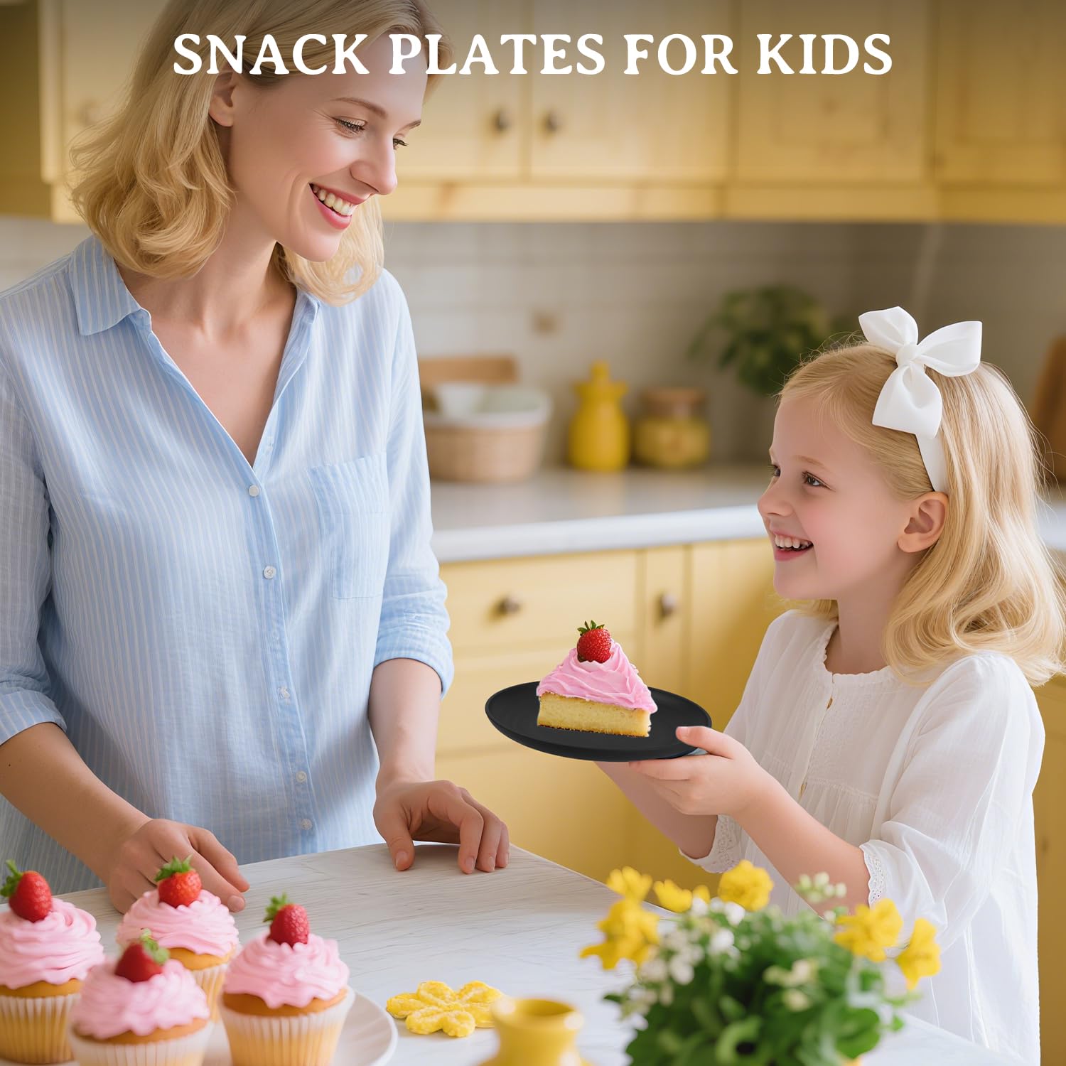 Snapklik.com : 5.5Inches Handy Appetizer Plates Set Of 8 - Small Wheat ...
