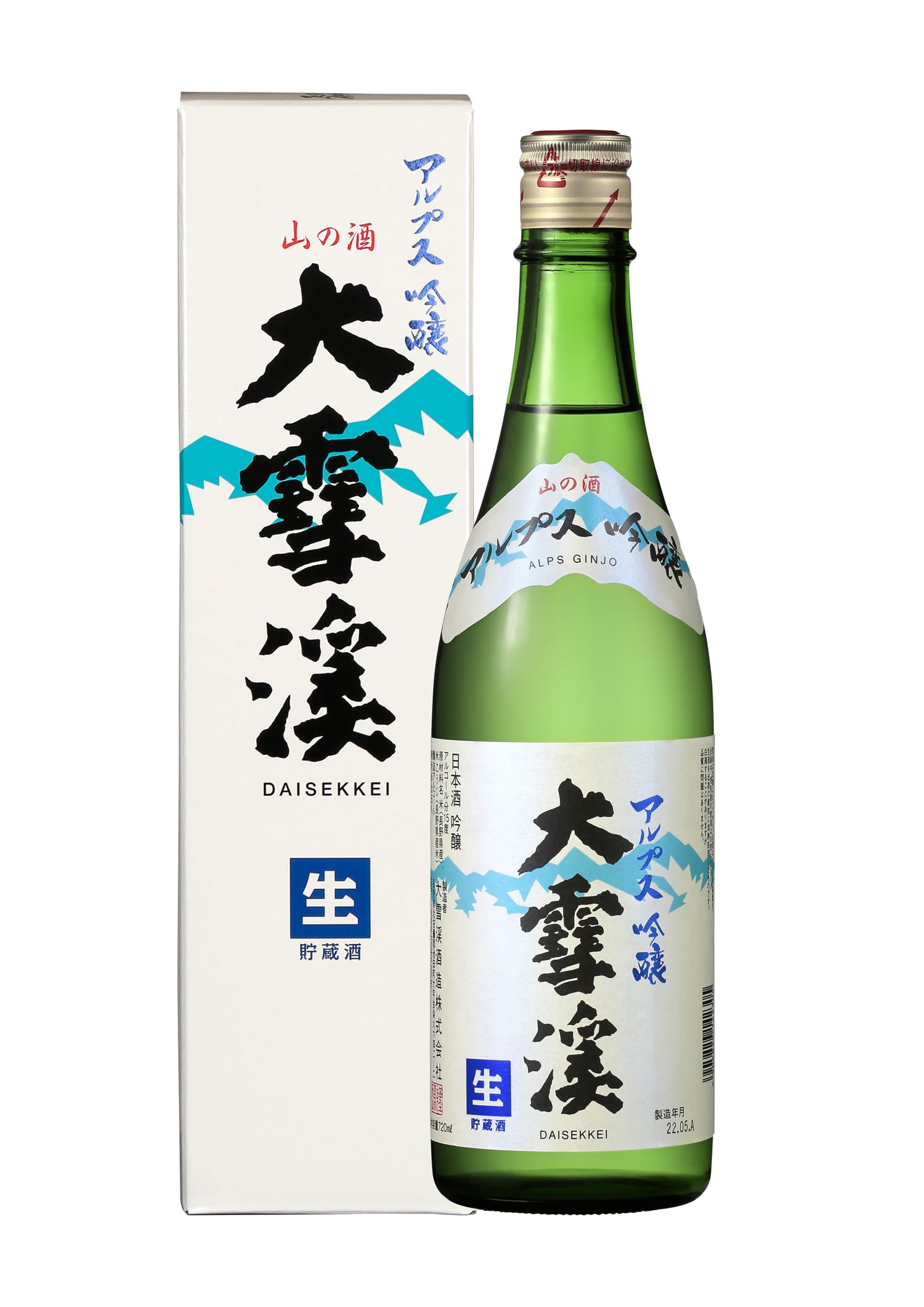 Amazon.co.jp: 大雪渓 アルプス吟醸 720ml 日本酒 IWC受賞 化粧箱 ギフト プレゼント 長野県 : 食品・飲料・お酒