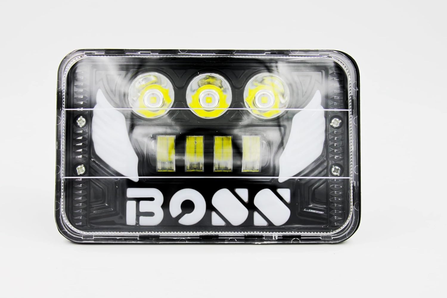 Splendor 7 LED BOSS Headlight Projector High/Low Beam With H4 Connector ...