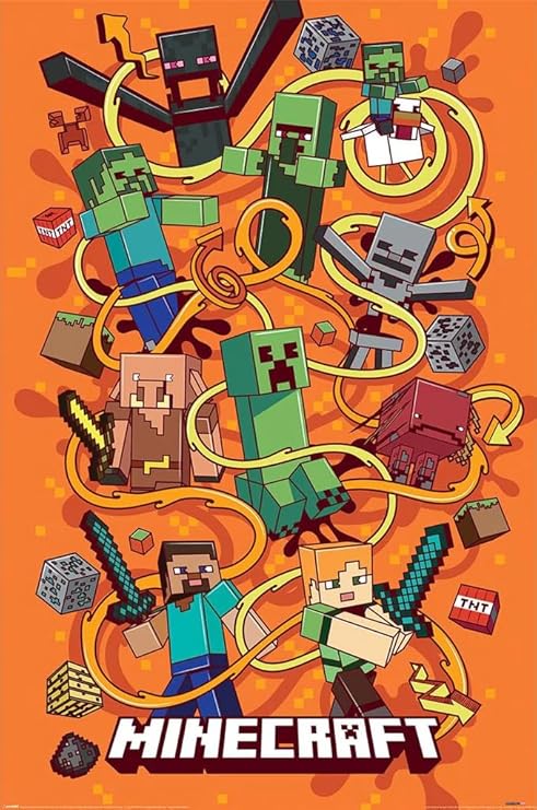 Amazon.com: Minecraft - Gaming Poster (Funtage Montage) (Size: 24" x 36 ...