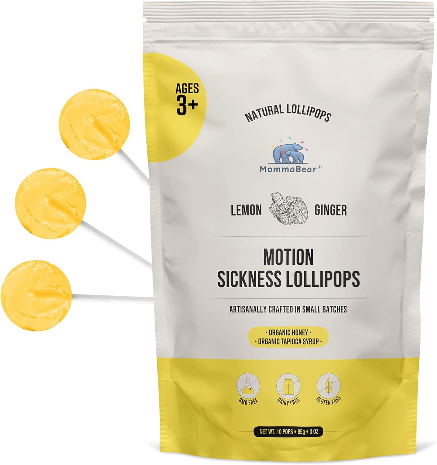 Amazon.com: MommaBear Nausea & Motion Sickness Lollipops – Non-GMO ...