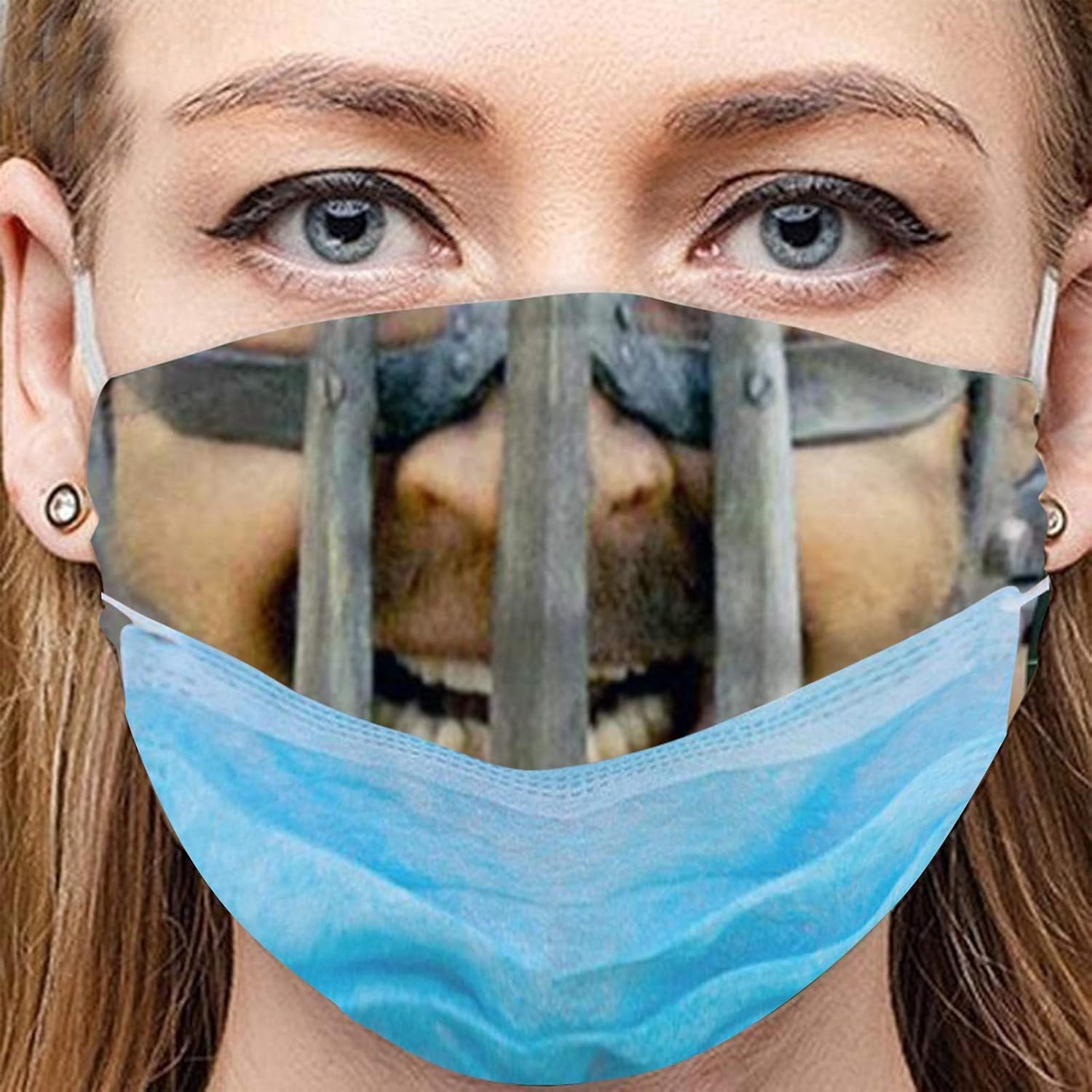 Buy Prank Face Mask Down Trick,TIK_Tok Funny Expression Reusable Mouth ...