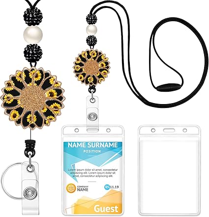 Amazon.com : Plifal Teacher Lanyards for Id Badges Reel Retractable ...