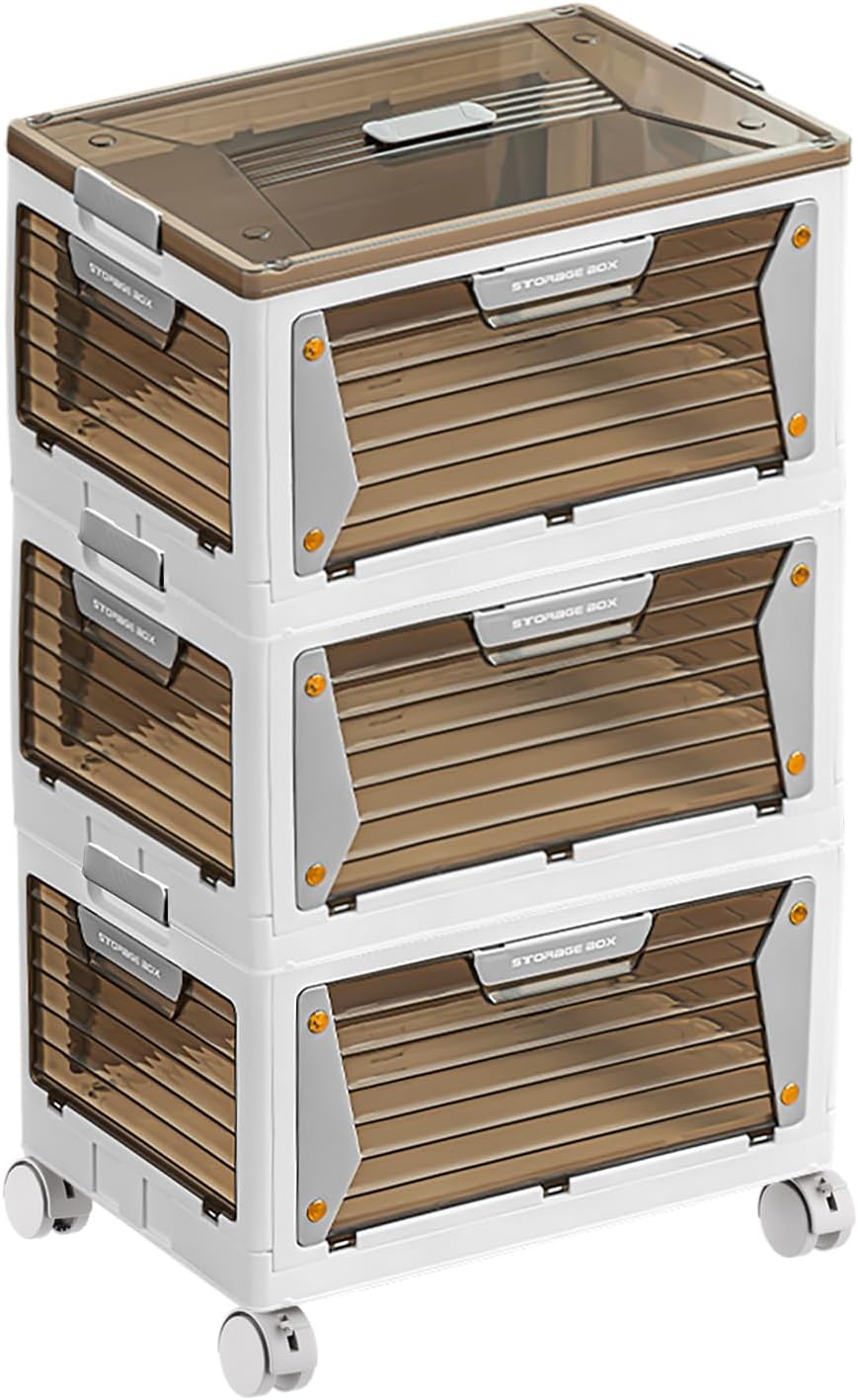 Plastic Storage Bins, Stackable Storage Organizer With Wheels?Storage ...