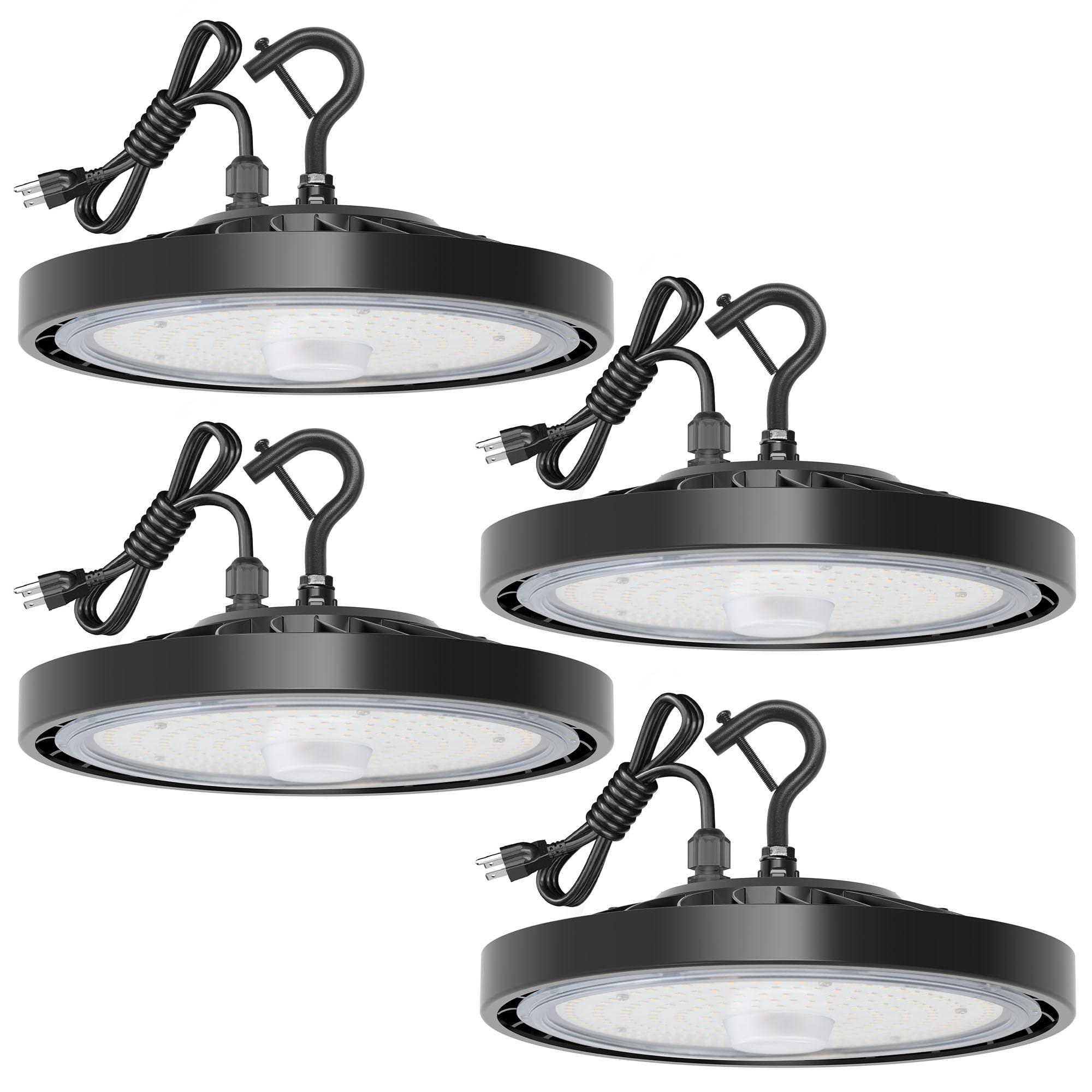 Eilpass 4 Pack LED Shop Lights 150W 24,000LM 5000K Super Bright High ...
