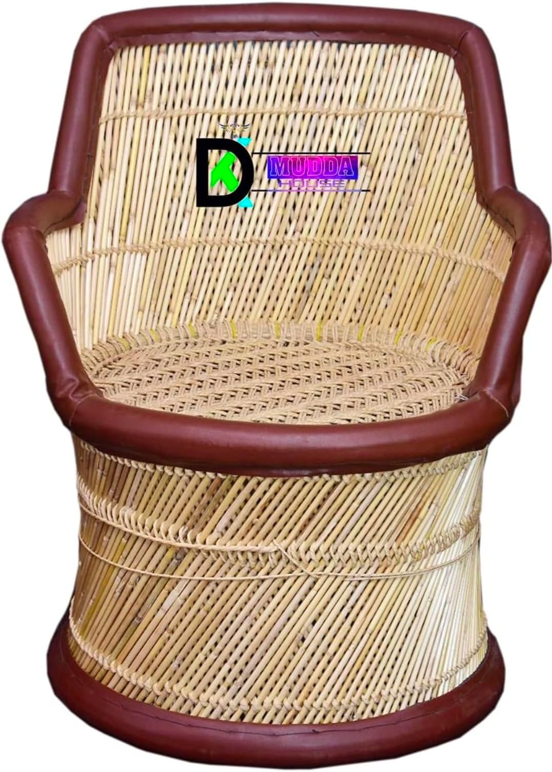 Sarkanda Handicrafts Handmade Sarkanda Wooden Mudda Chair Eco-Friendly ...
