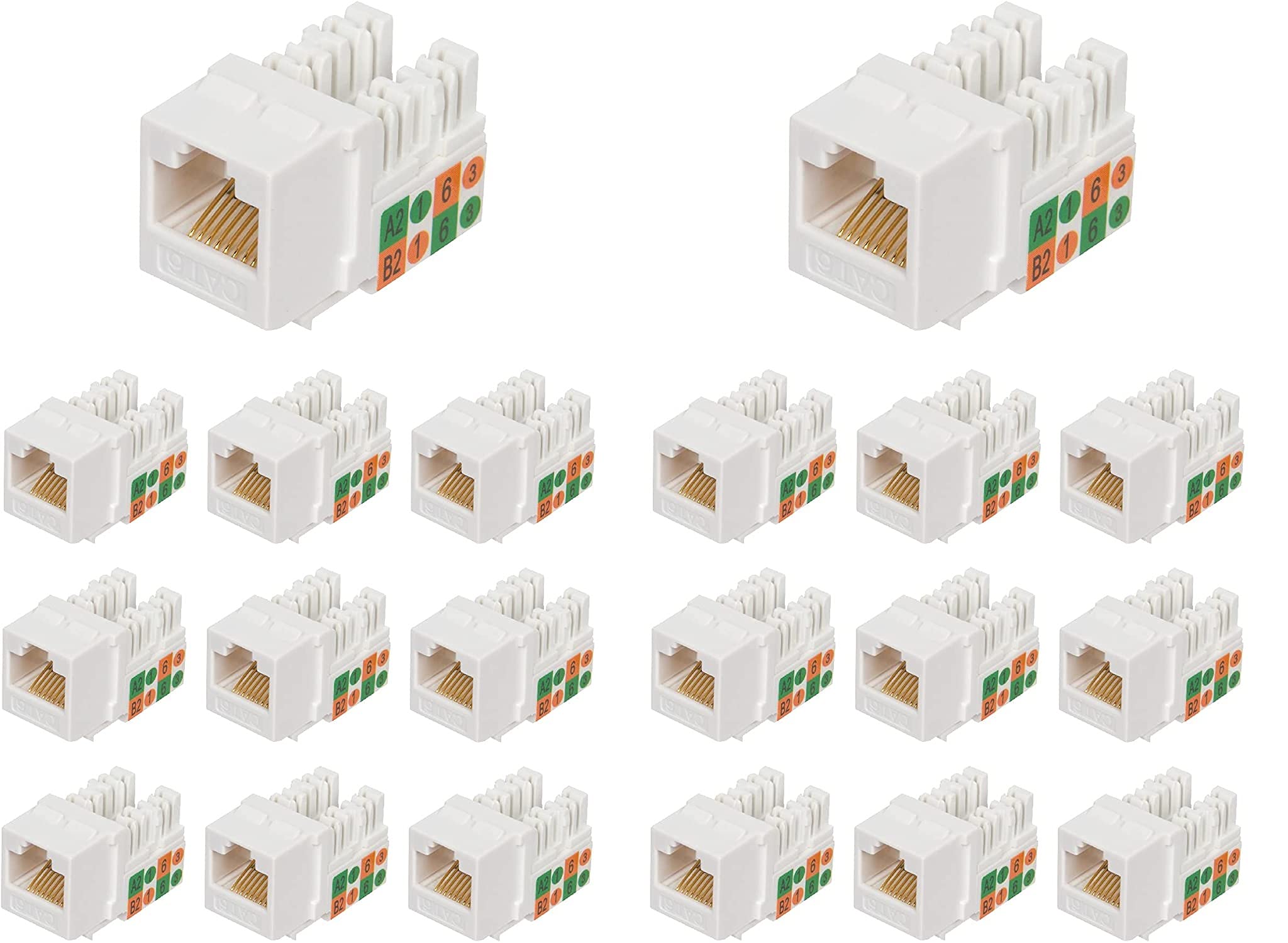 Buy DKURVE® Cat6 Keystone Jack - Ethernet Wall Jack - Wall Cat6 - Cat6 ...