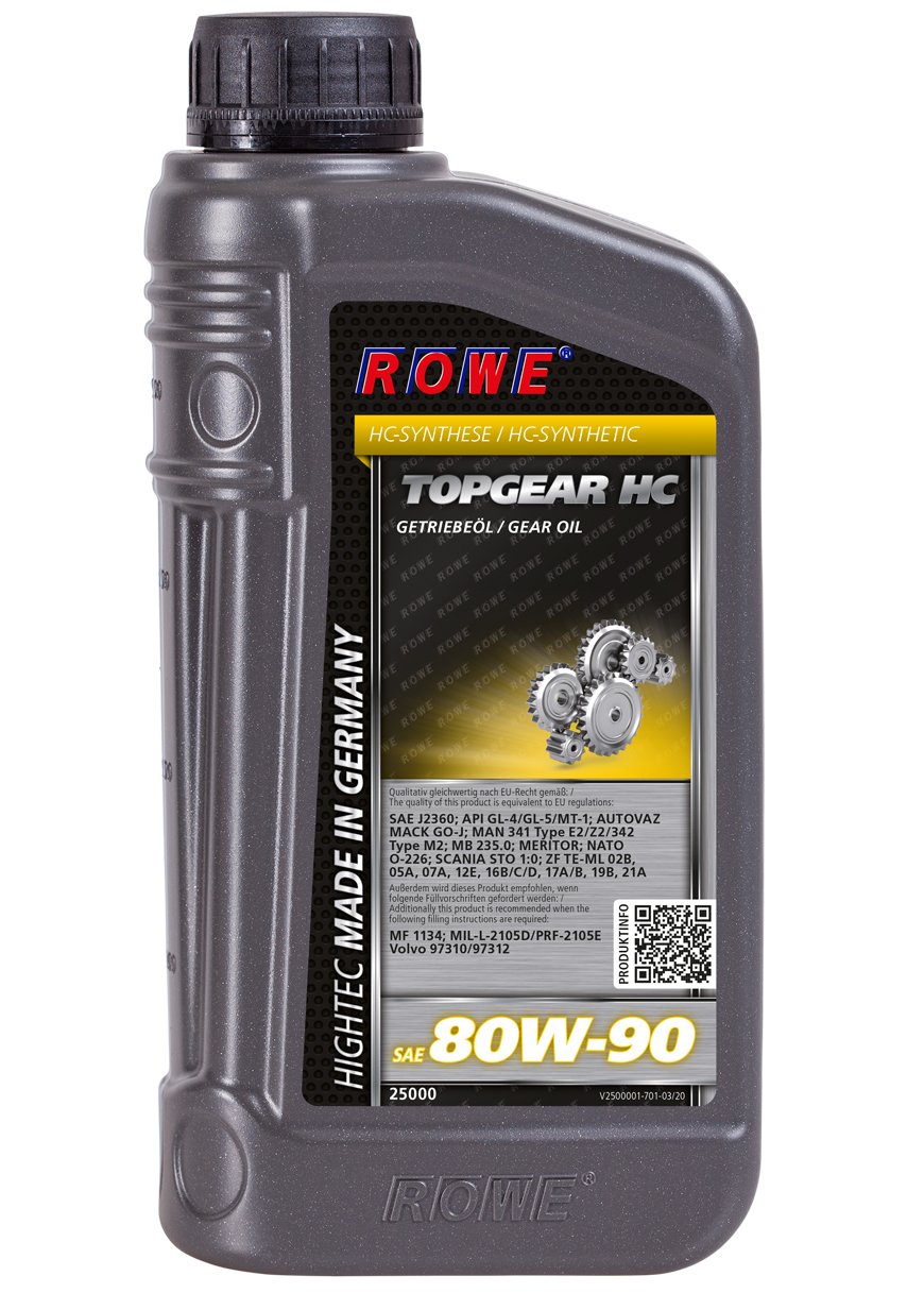 ROWE Hightec Topgear SAE 80W-90 HC - 1 Liter PKW Getriebeöl ...