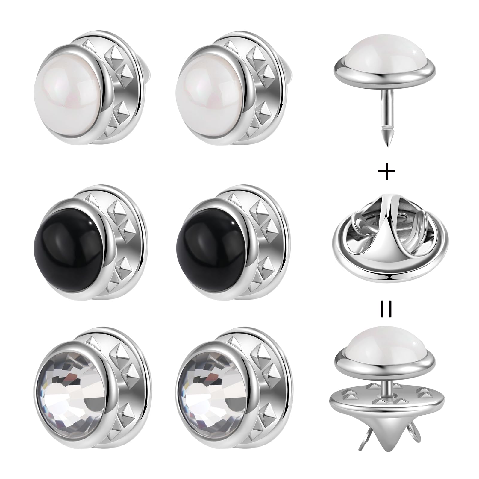 Amazon.com: ZLMCUJE 6 Pcs 10mm Mini No Sew Assorted Buttons Anti ...
