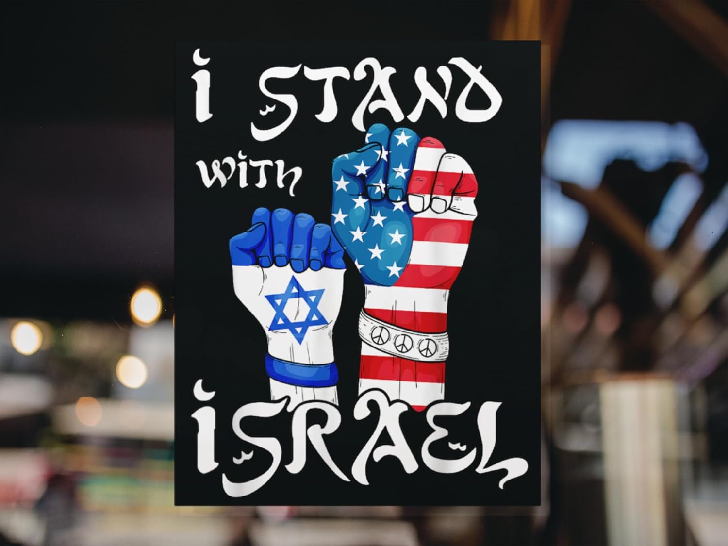 Amazon.com - I Stand with Israel Flag Sticker Israeli Flags Decal ...
