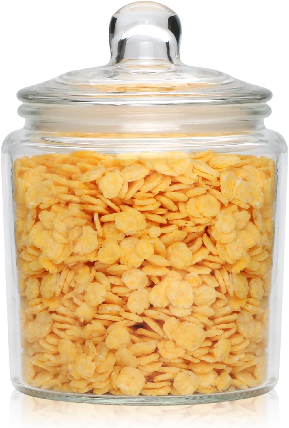 Amazon.com | Glass Drink Dispenser 32 oz, Cookie Jar & Candy Jar with ...