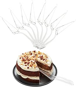 Amazon.com: PARTY BARGAINS [8 Pack Clear Disposable Plastic Cake Cutter ...