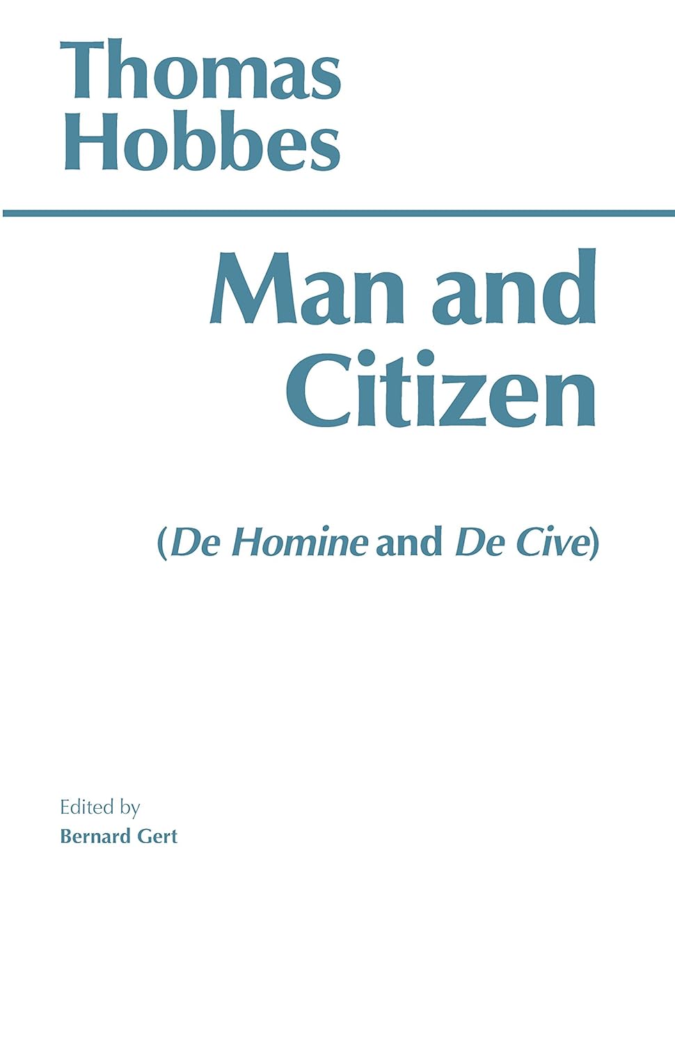 Amazon.com: Man and Citizen: (De Homine and De Cive) (Hackett Classics ...