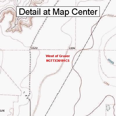 Amazon.com : USGS Topographic Quadrangle Map - West of Gruver, Texas ...
