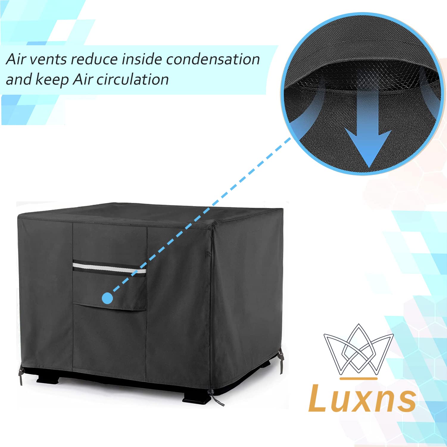 Snapklik.com : Patio Fire Pit Table Cover Square, Waterproof 600D Patio ...