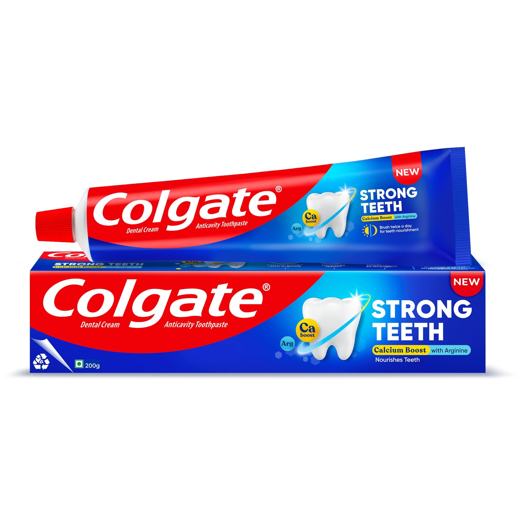 Buy Colgate Strong Teeth, 200g, India s No: 1 Toothpaste Brand, Calcium ...