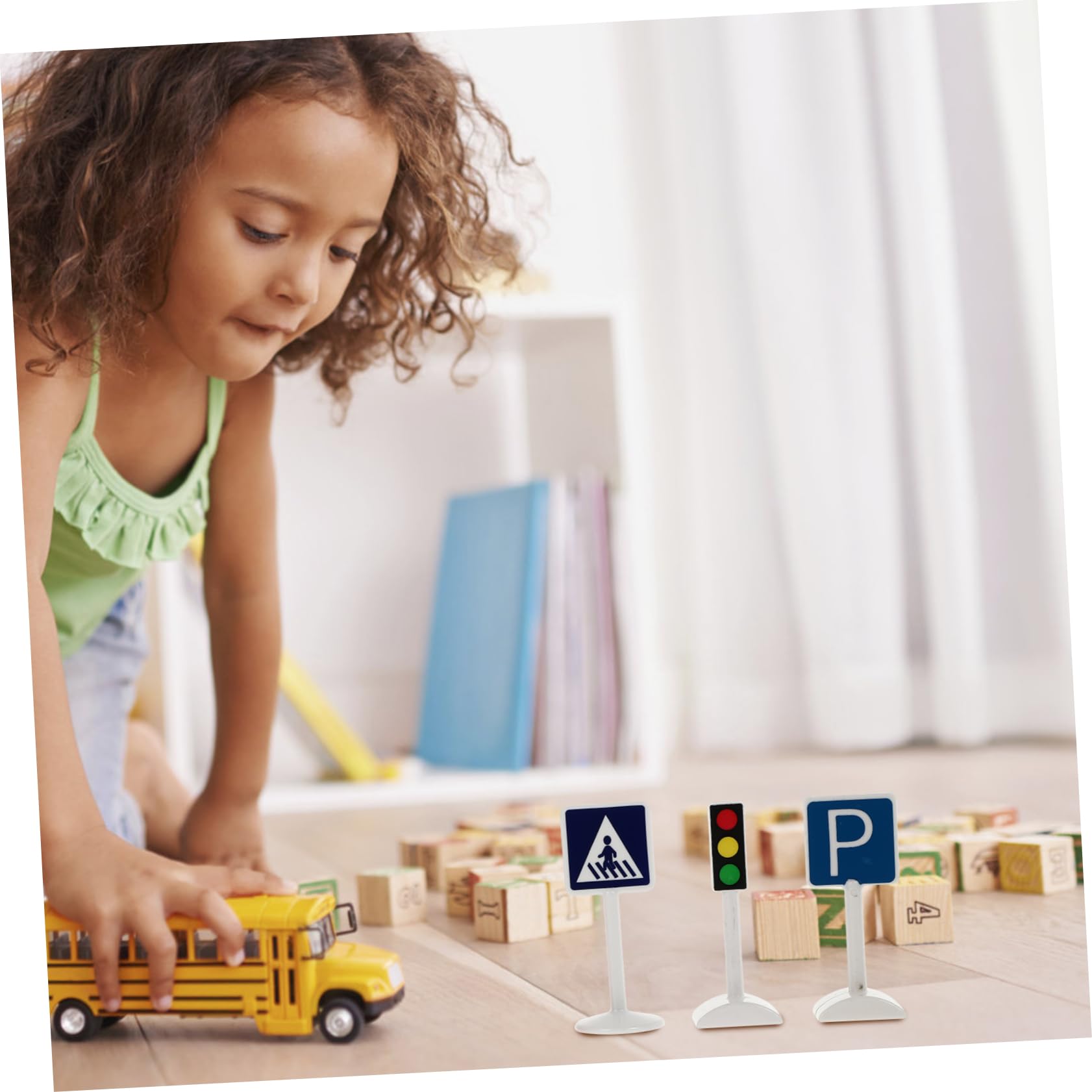 Mini City Model Generic Street Road Signs Playset Traffic Signs Playset Mini Traffic Miniture City